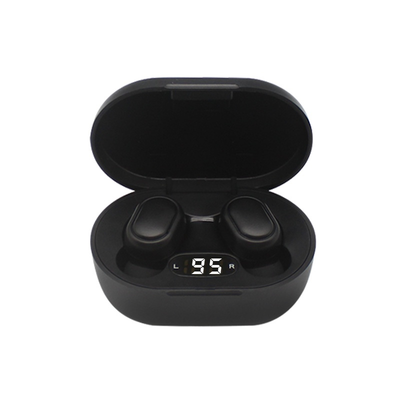 E7S TWS Wireless Headphones 5.0 Bluetooth Earphones Sound Headsets Sport Mini Earbuds - Black