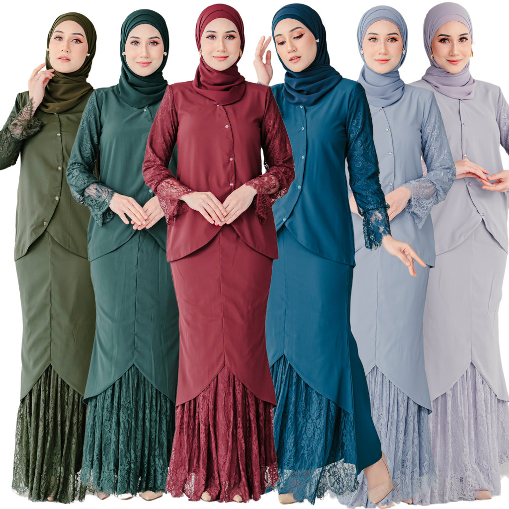 Clara Lace Baju Kurung - Lily Lilac